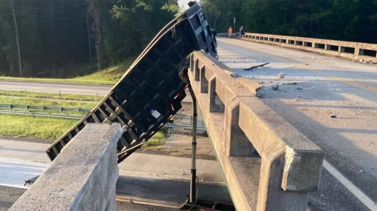 Dump Truck Hits Bridge in Iowa, Virginia and Massachusetts - Dump Truck